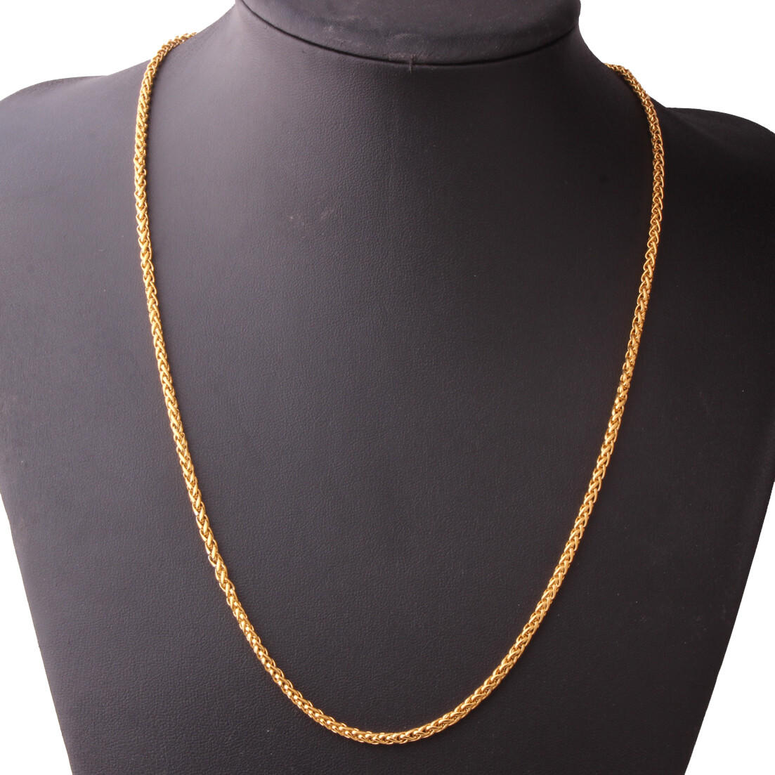 Fashion Gold Tone Stainless steel Rope Wheat Braid chain Necklace Women ...