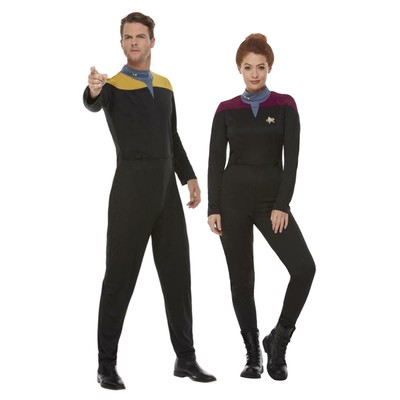 Star Trek Voyager Janeway Mens Womens Jumpsuit Uniform Fancy Dress ...