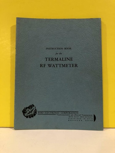 Bird Termaline RF Wattmeter Instruction Book | eBay