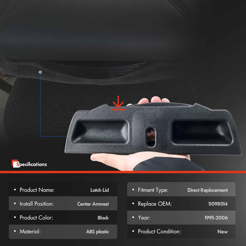 Center Console Jump Seat Armrest Latch Lid Fit for Chevy Silverado ...