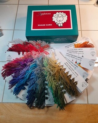 APPLETONS Wool Shade Card for NEEDLEPOINT CANVAS Embroidery READ ...