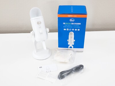 Logitech Blue Yeti USB Mic 4 Polar Patterns in White (WhiteOut ...