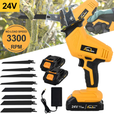Electric Reciprocating Saw Hack Saw 8 Blades Cutting Cordless w/ 2x2 ...