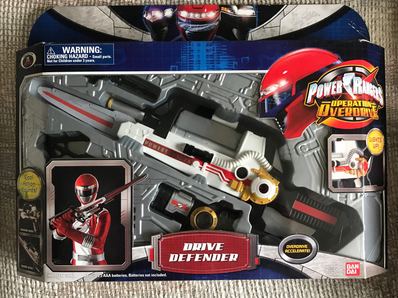 POWER RANGERS OPERATION OVERDRIVE DRIVE DEFENDER BLASTER NEW IN PACKAGE ...
