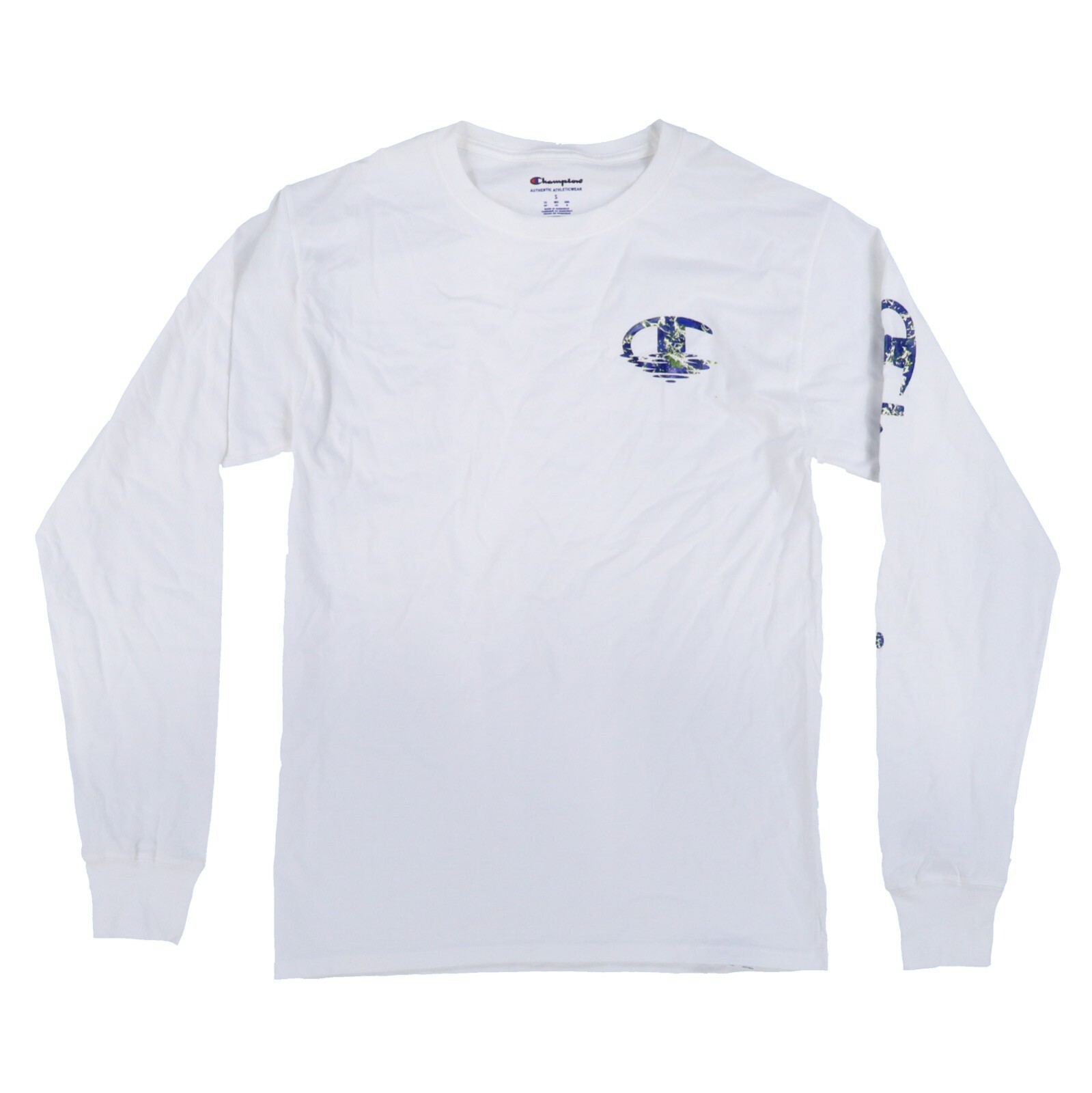 Champion Men's T-Shirt Long Sleeve Graphic Logo Tee Casual Crew Neck ...