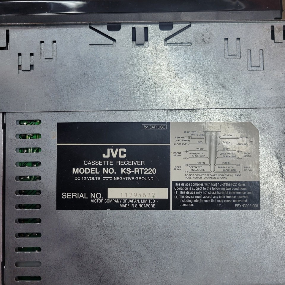 JVC KS-RT220. AM FM Cassette car stereo | eBay