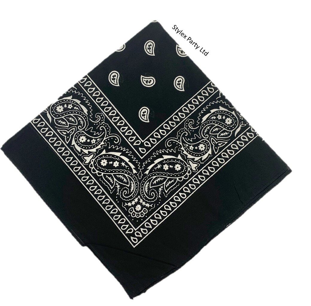 PACK OF 6,12,24,48 BANDANAS BULK BUY NECKERCHIEF WESTERN ACCESSORY ...