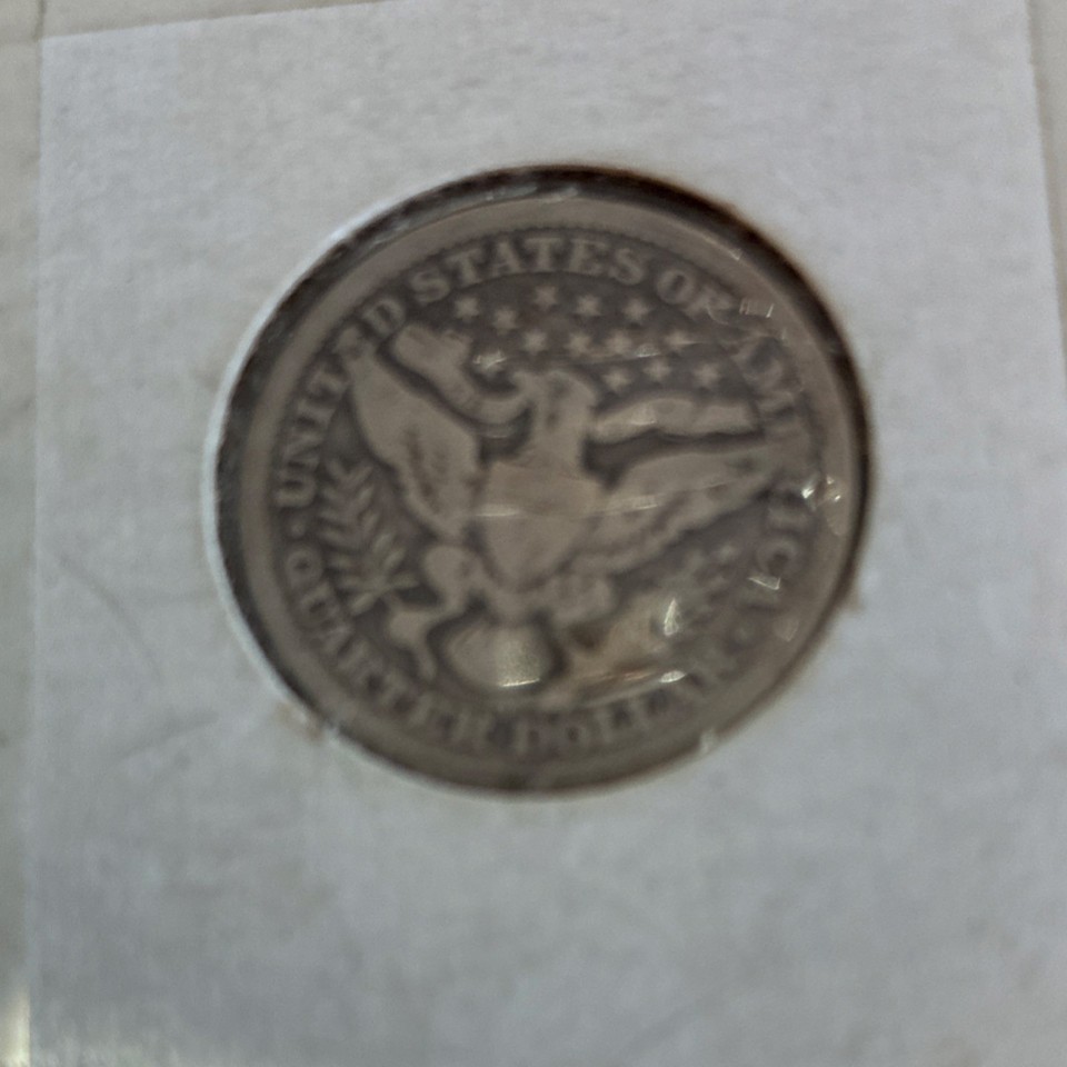 1908 Barber Quarter Silver Denver Mint 25C Coin Circulated | eBay