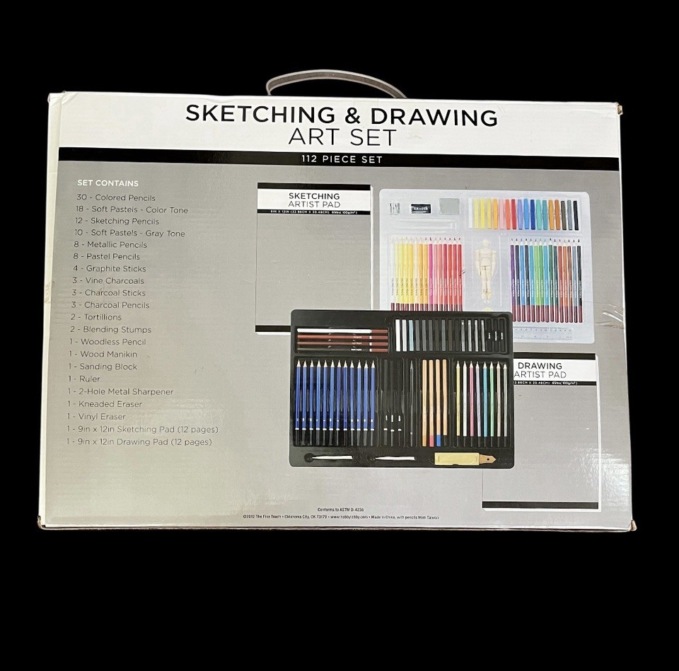 New Sketching and Drawing Set 112 pieces | eBay