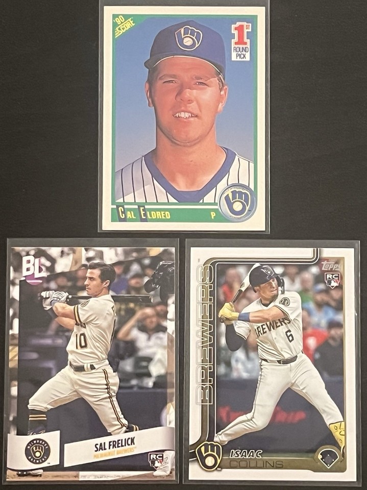 Milwaukee Brewers Card Lot Yount Molitor Chourio Sheffield Eldred RC ...
