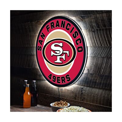 Evergreen NFL San Francisco 49ers | Ultra-Thin LED Light Wall Sign ...