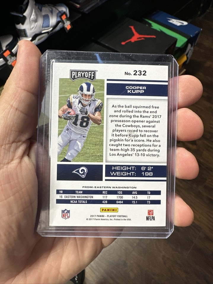 Cooper Kupp 2017 Panini Playoff Football RC #232 LA Rams Rookie Card | eBay