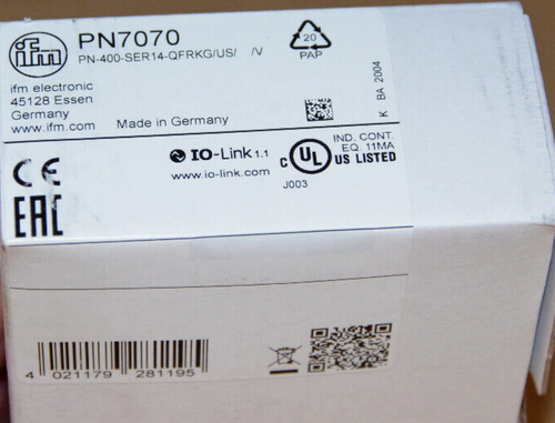 ifm electronic PN7070 Drucksensor mit Display PN-400-SER14-QFRKG/US/ /V ...