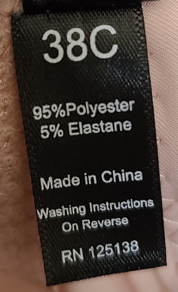 Inteco Intimates Beige Non Padded Wireless Eyelet Bra Size 38C T43-1585 ...