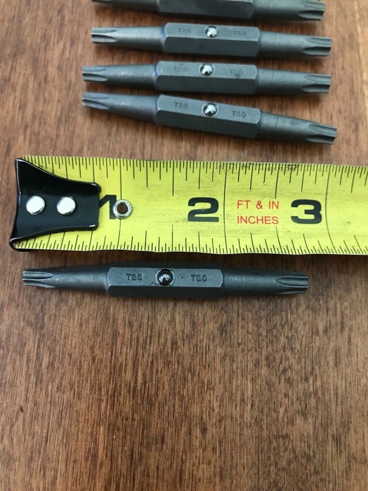5 PACK, TORX BIT T25 T30 DOUBLE ENDED 4 IN 1 SCREWDRIVER REPLACEMENT 2 ...