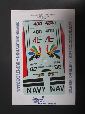 Super Scale 1/32nd Scale A-7E Corsair II VA-87 Decal Sheet No. 32-232 ...