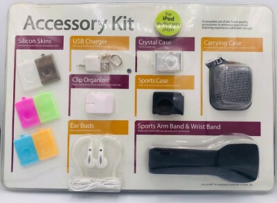 iPod Shuffle, MP3 Player - Accessory Kit with Arm Band, USB Charger ...