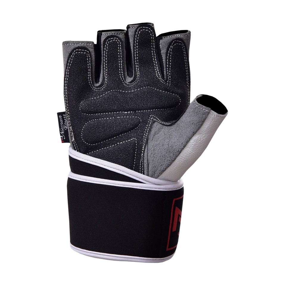 Weight Lifting Gym Padded Leather Training Workout Fitness Large Strap ...