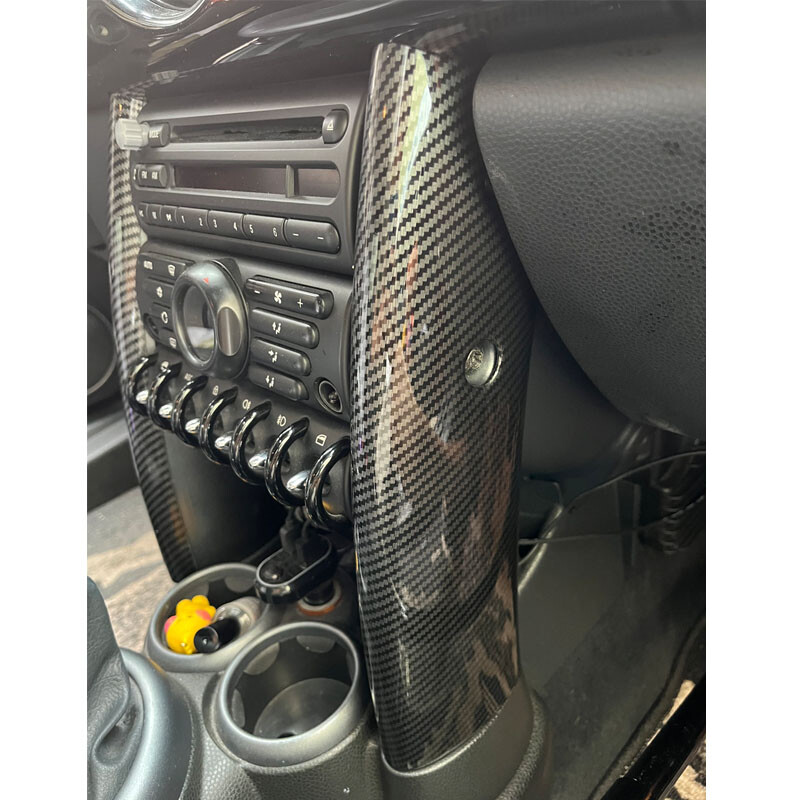Carbon Look Console Side Pillar Panel Cover Trim for Mini Cooper R50 ...