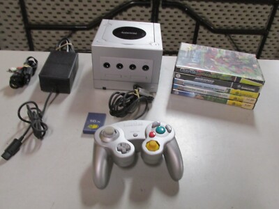 Nintendo GameCube Platinum Console Silver w/ 5 Games & Controller ...