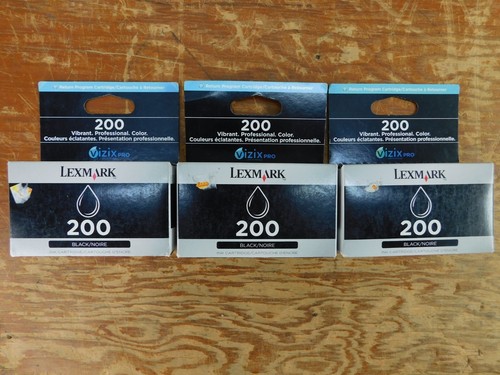 Lot Of 3 genuine LEXMARK 14L0173 200 Black Ink Cartridges 625p NIB | eBay