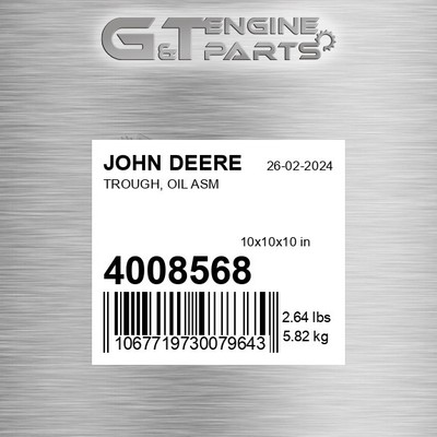 4008568 TROUGH, OIL ASM fits JOHN DEERE (New OEM Open Box) | eBay