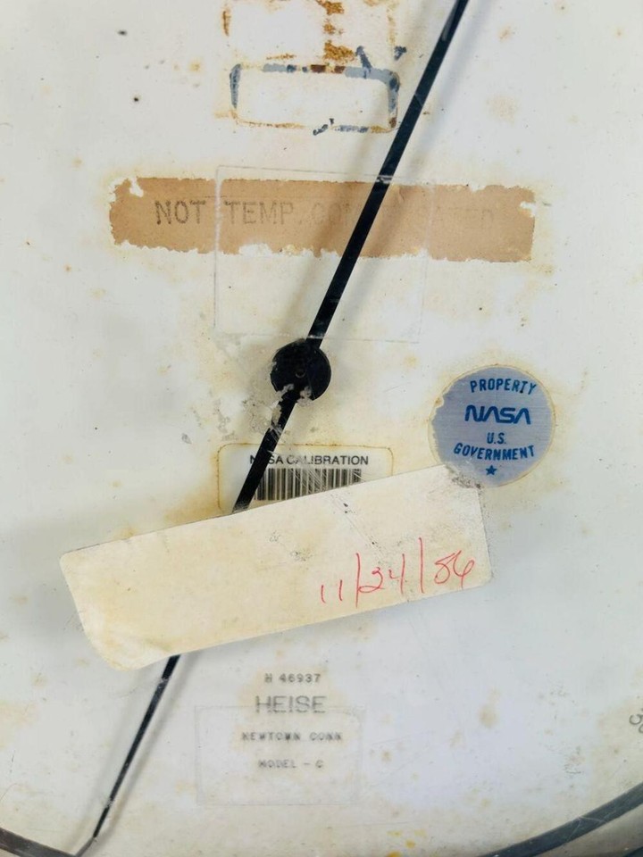 NASA Space Shuttle Low-Pressure Gauge | Authentic 1980s Heise ...