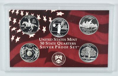 1999 Silver State Quarter Proof Set 5 Quarter Set United States Mint | eBay