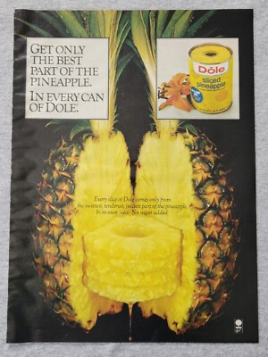 1982 Magazine Advertisement Page Dole Sliced Canned Pineapple Vintage ...