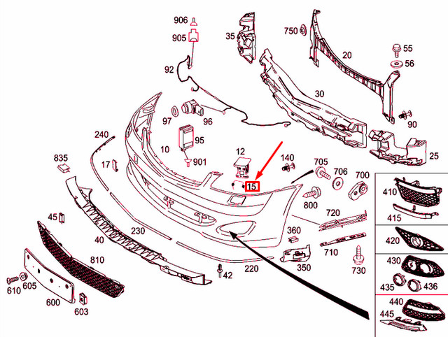 Mercedes-Benz S W221 Headlight Washer Cover Cap Spring A0019930120 OEM ...
