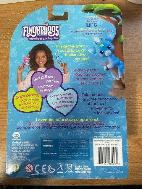 WowWee Fingerlings Baby Giraffe LIL'G Interactive Toy 40 Sounds - Brand ...