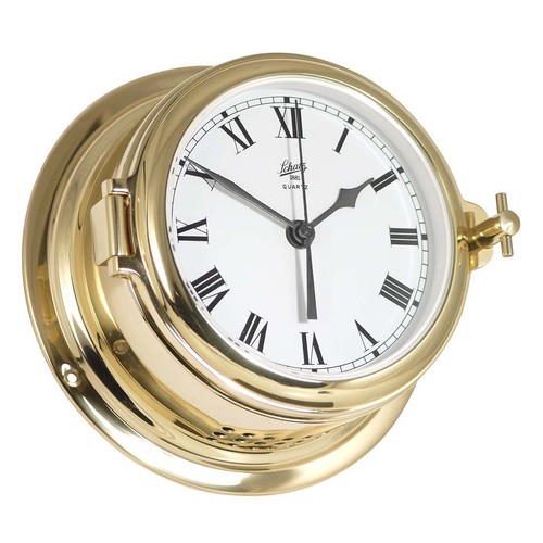 Ship Clock Roman Brass Midi 155mm x68mm Silent Quartz Movement 450c | eBay