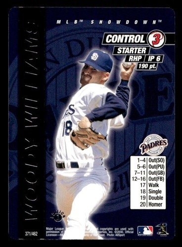 2000 MLB Showdown 1st Edition #371 Woody Williams | eBay