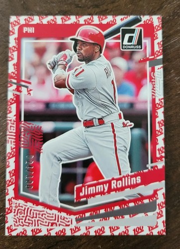 Jimmy Rollins - 2023 Donruss #133 - Phillies - ONE HUNDRED SP /100 💯 | eBay