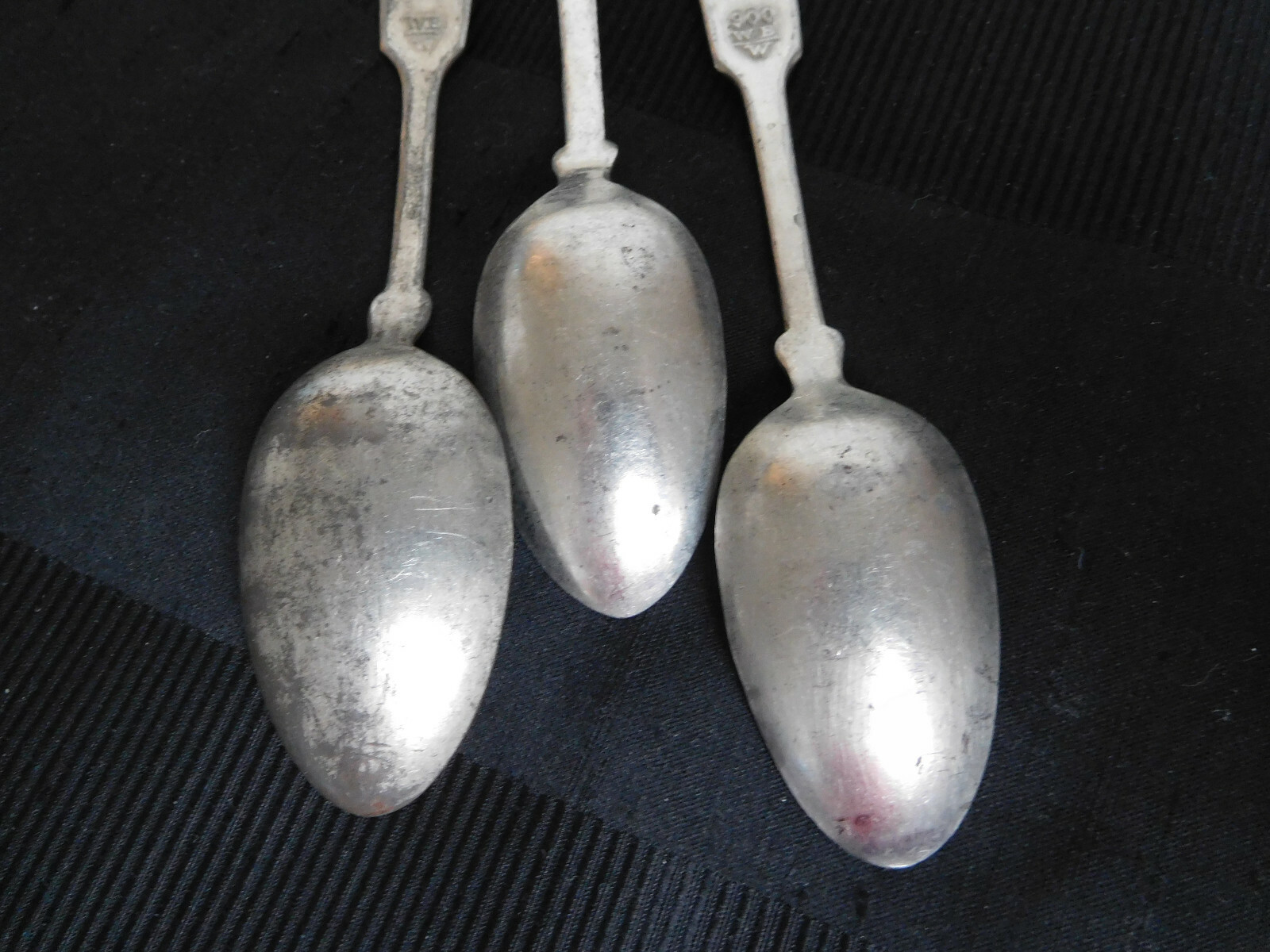 lot of 3 made in USA 1800's R.Wallace .900 WB./W Steel FIDDLEBACK ...