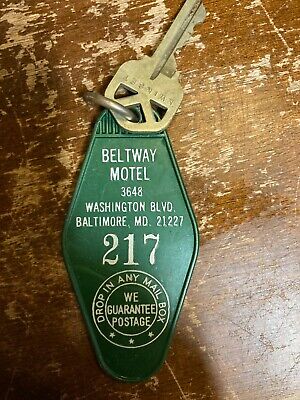 Beltway Motel Baltimore Motel Room Key Fob Wilcox Washington Blvd 217 ...
