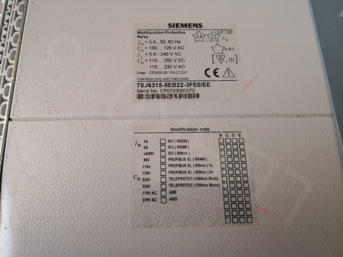 7SJ63 7SJ6315-5EB22-3FE0/EE 90days warranty via DHL or FedEx | eBay