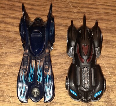 Hot Wheels Batman Batmobile Blue Flames + 2011 Arkham Asylum Batmobile ...