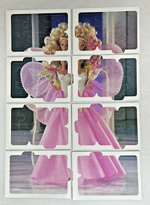 BARBIE DOLL MATTEL 1991 PUZZLE CARD SET: COSTUME BALL BARBIE PUZZLE on ...