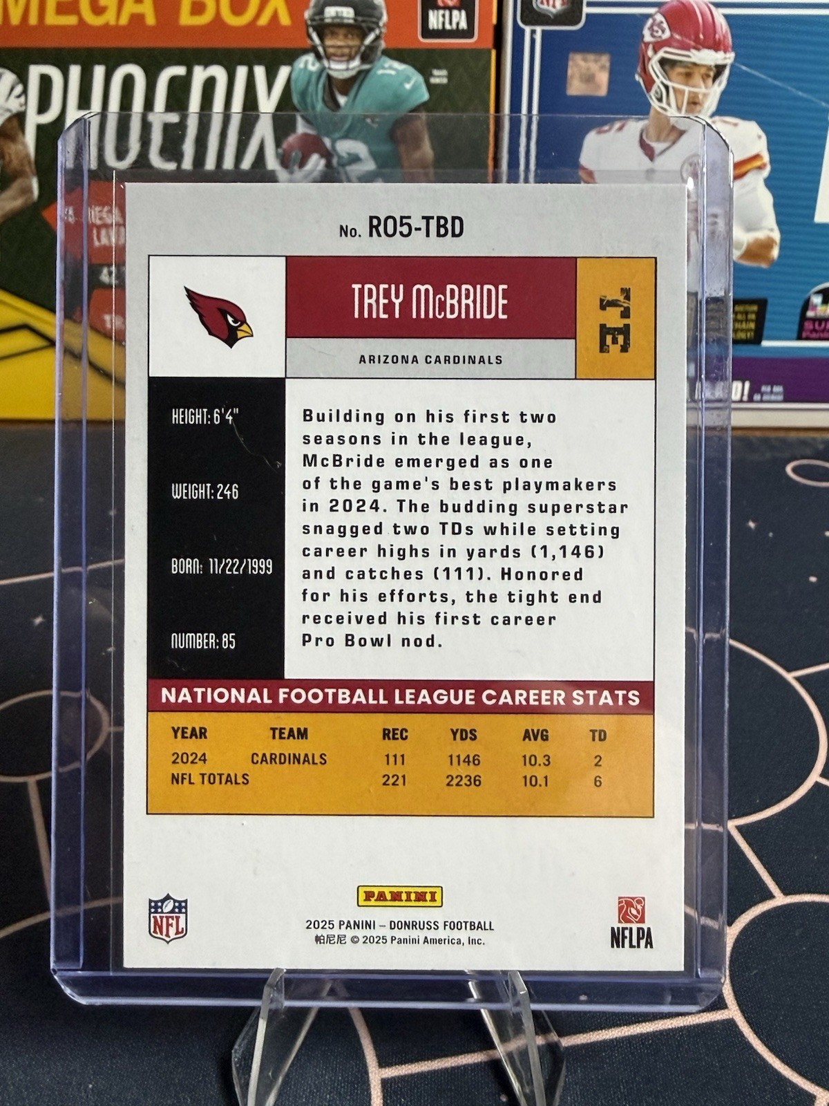 Trey McBride Retro 2005 2025 Panini Donruss Arizona Cardinals #R05-TBD ...