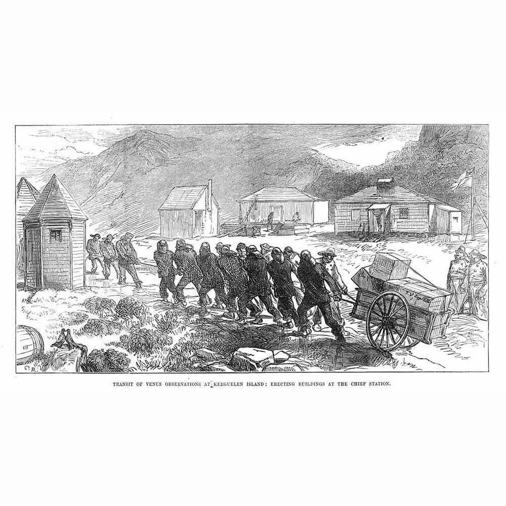 KERGUELEN ISLANDS Transit of Venus Observations - Antique Print 1875 | eBay