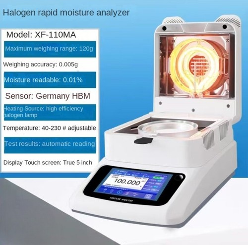 120g/0.005 XF-110MA Automatic Halogen Heating Moisture Meter Analyzer ...
