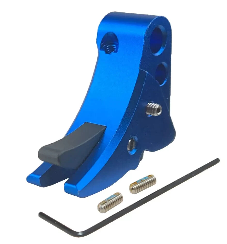 Billet Adjustible Aluminum Trigger Blue/Black + Trig Bar, For Glock19 ...