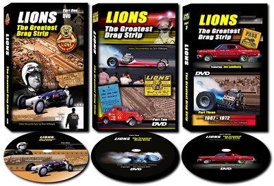 NEW (3) DVDs Lions The Greatest Drag Strip Video Documentary 5+HOURS ...