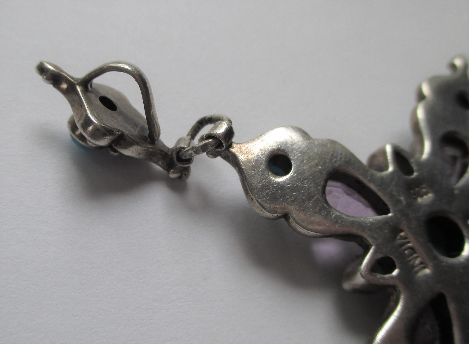 LARGE NICKY BUTLER STERLING SILVER TURQUOISE AMETHYST… - Gem