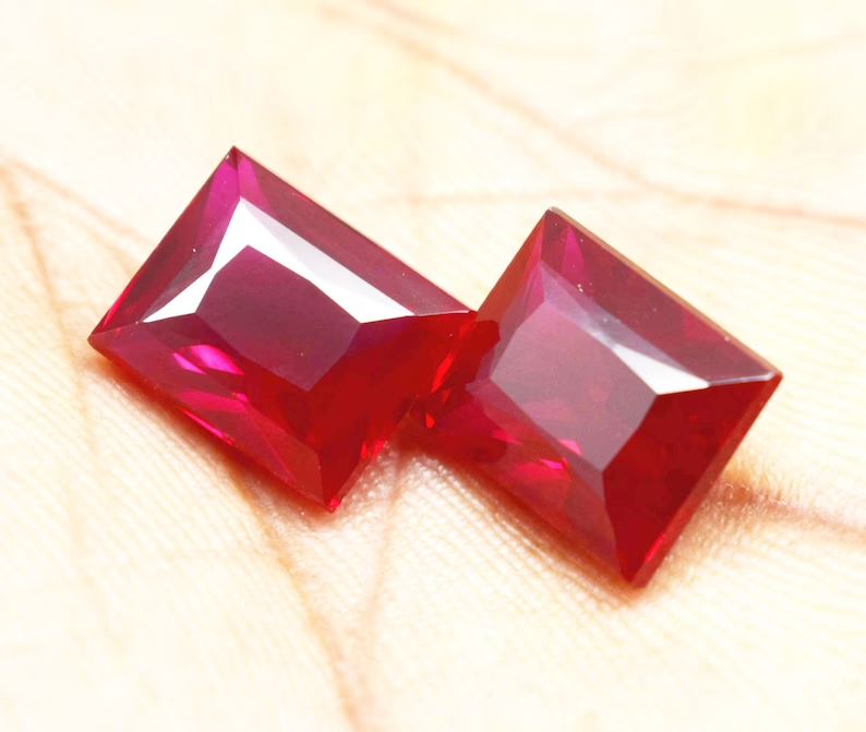 Natural Red Ruby Princess Cut 14-18 Ct Certified Gemstone Latest ...