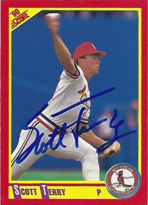 Autographed/Signed 1990 Score #235 Scott Terry St Louis Cardinals | eBay