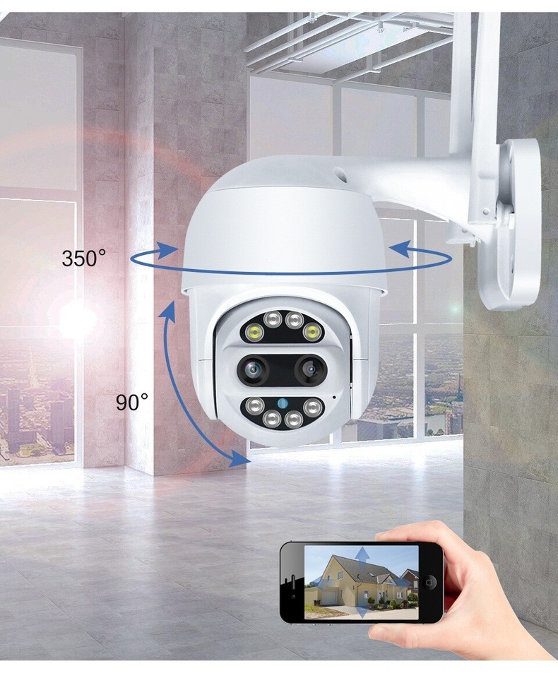 HD-IP Wifi Infrared Smart Motorized Camera PTZ Dual Lens Cloud 2.0 ...