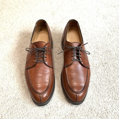 Allen Edmonds Bradley Split Toe Brown Leather Oxfords Shoes Mens Size ...