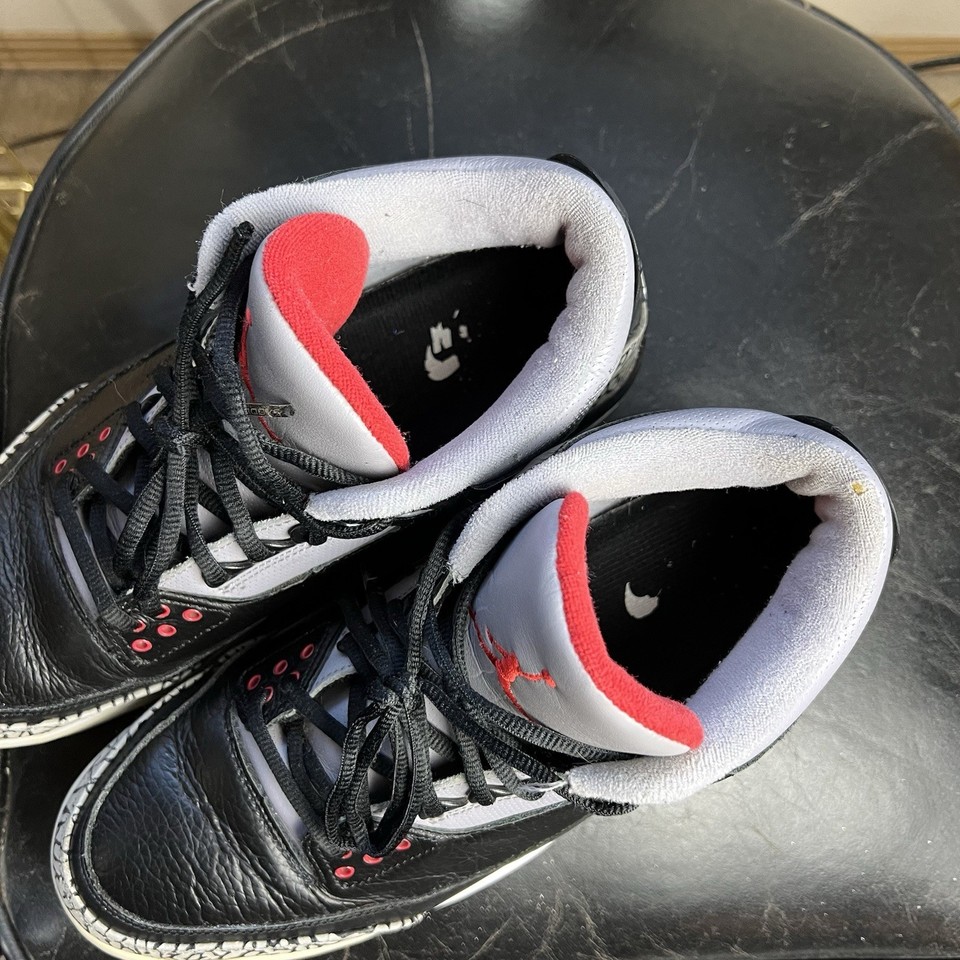 2008 NIKE AIR JORDAN 3 BLACK CEMENT SIZE 11 CDP COUNTDOWN TRUE WHITE OG ...